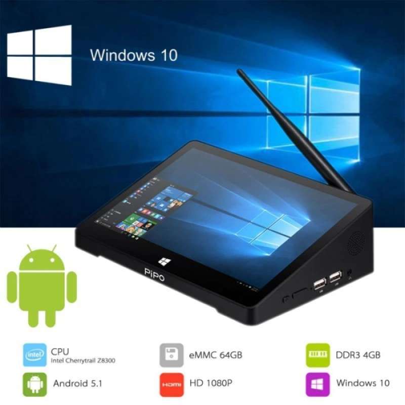 Promo Pipo X10r 10.8inch Minipc All In One Aio Pc Dualos Windows Android Tab Diskon 23% Di ...