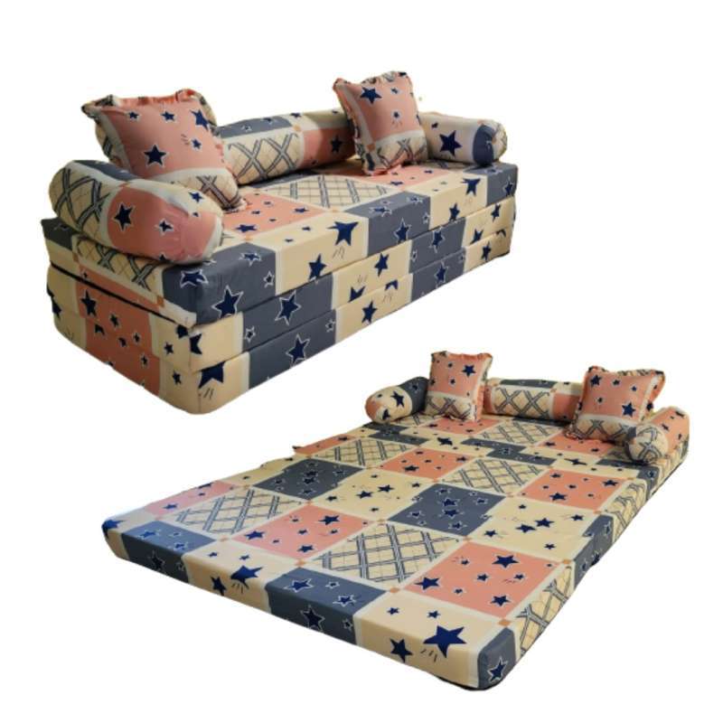 Jual Sofa Bed Kasur Lipat Kursi Duduk Busa Super Yellow Sofabed Karakter Minimalis Ruang Tamu ...