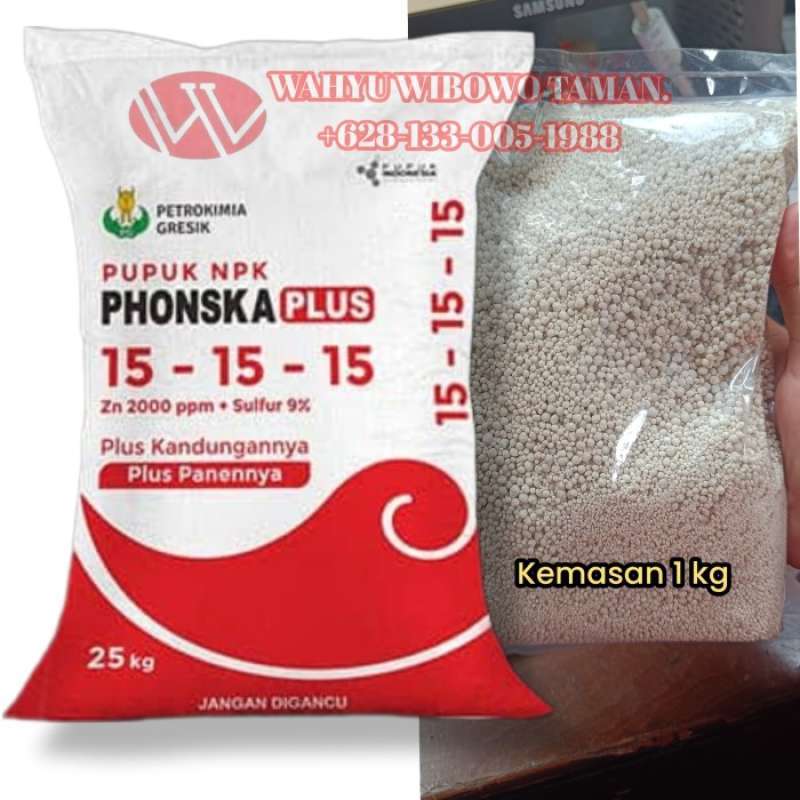 Promo pupuk npk phonska plus 15 15 15 kemasan 1 kg/phonska plus 1kg ...