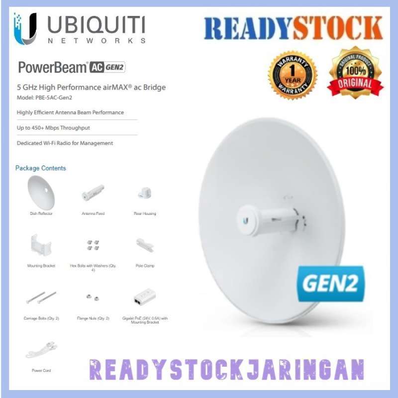 Promo Ubiquiti PowerBeam 5AC-Gen 2, PBE-5AC-Gen2 Diskon 23% di Seller ...