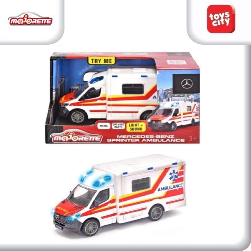 Jual Majorette Mercedes-Benz Sprinter Ambulance Diecast Metal Light ...