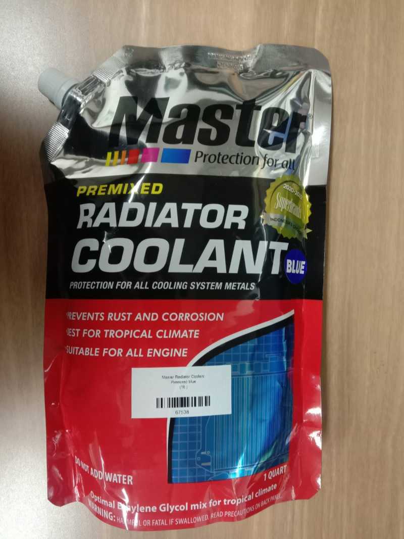 Jual Master Air Radiator Coolant Premixed Blue 1 Lt - 67538 - di Seller ...