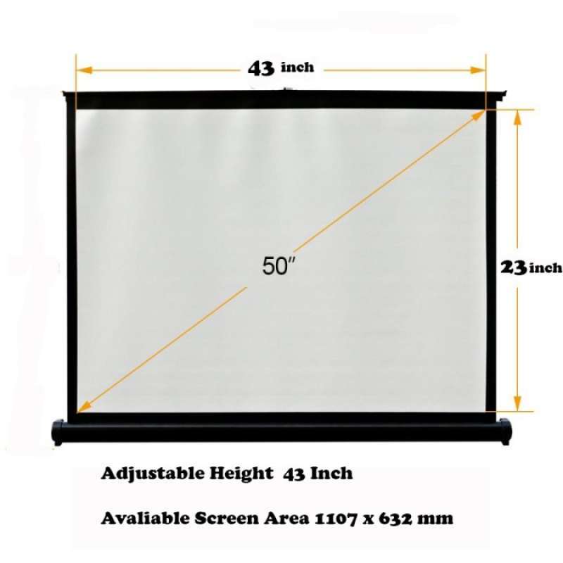 Promo Layar Projektor Portable 50 Screen Proyektor Portable Diskon 6% ...