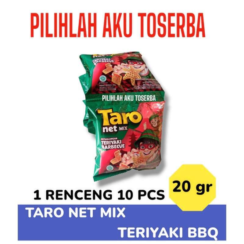 Jual Taro Net Mix Snack Teriyaki Barbeque Bbq Renceng - ( Harga 1 Dus ...