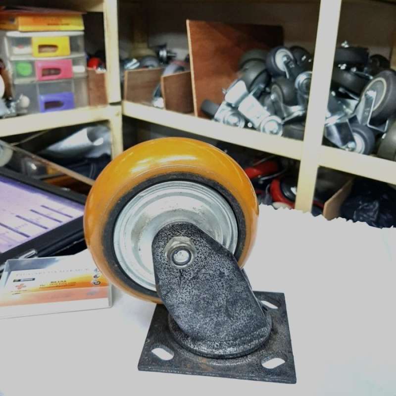 Promo roda polyurethane/roda pu/roda heavyduty 5 inch hidup Diskon 23% ...