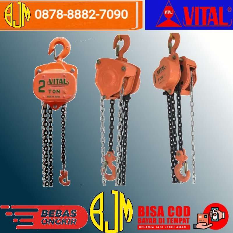 Promo CHAIN BLOCK 2 TON X 3 METER VITAL MADE IN JAPAN Diskon 23% di ...