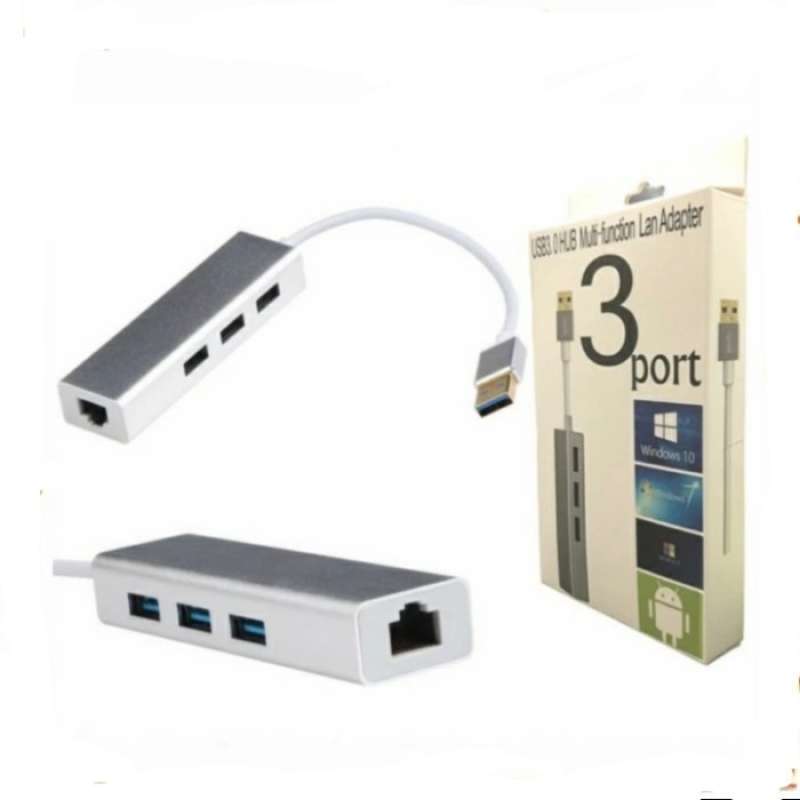 Promo Usb Hub 3.0 Lan Ethernet Pot Adapter With Power Port Usb To Lan ...