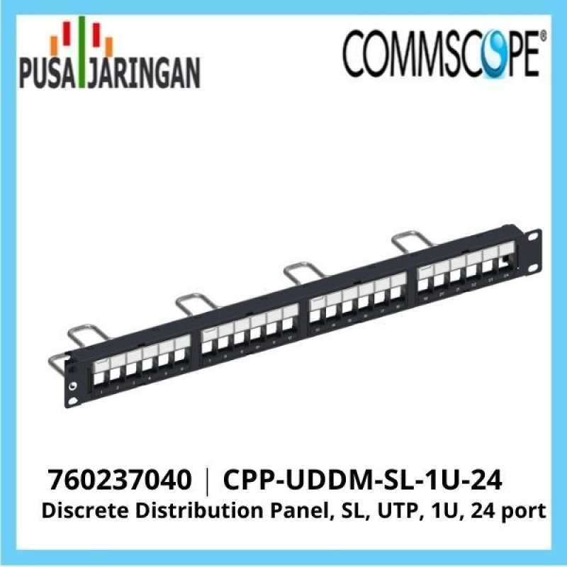 Promo Amp Commscope Patch Panel Sl Series 24 Port Cat. 6 Loaded ...