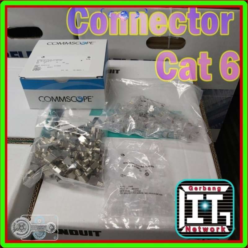 Promo Connector Amp Te Commscope Original Rj45 Cat 6 / Con Cat6 ...