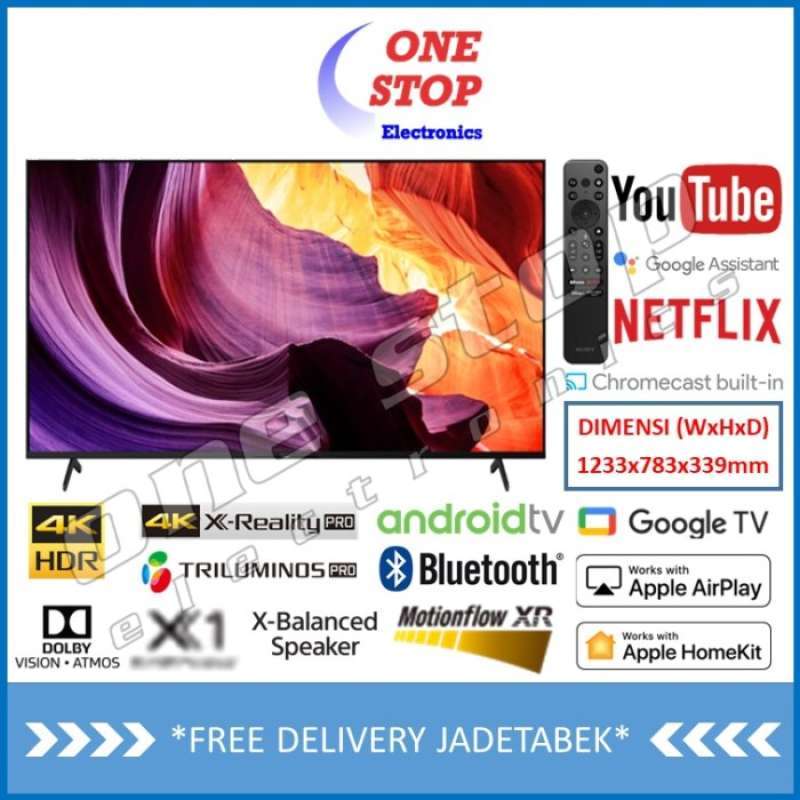 Jual Sony 55X80K 4K Uhd Hdr Smart Google & Android Led Tv 55 Inch Kd ...