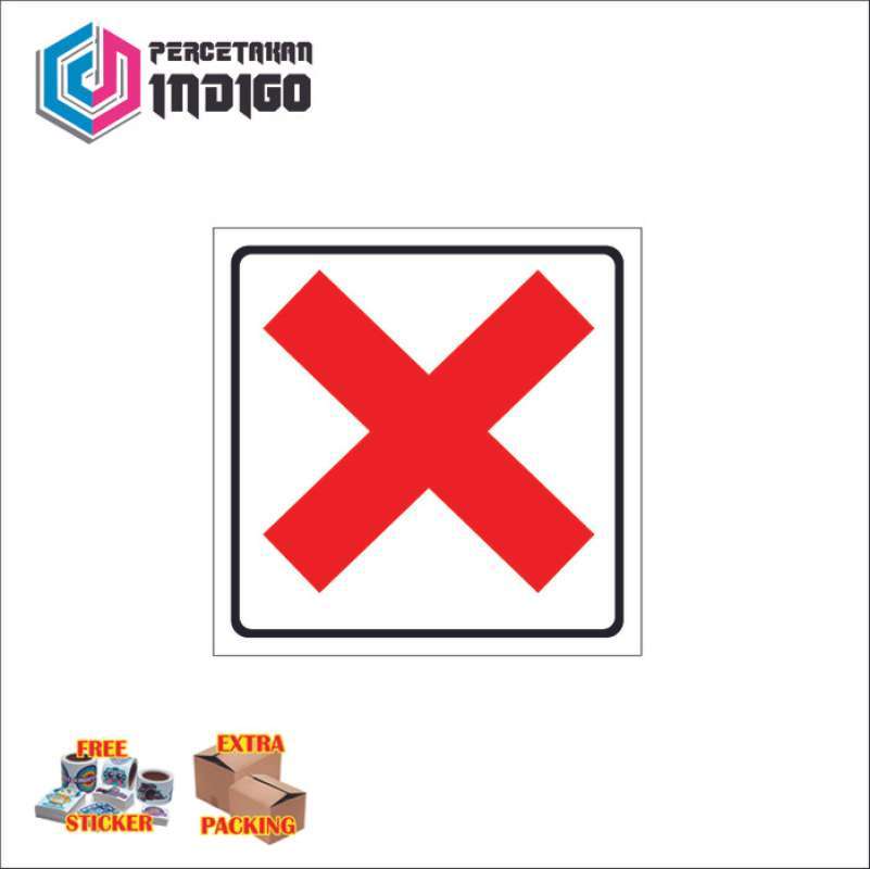 Promo plat alumunium rambu rambu silang larangan rambu Diskon 23% di ...