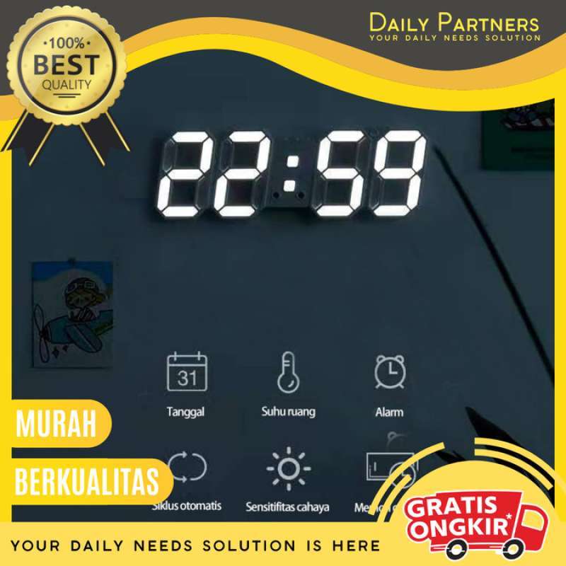 Promo Jam Meja Skeleton Led Digital Modern Display | Aesthetic Home ...