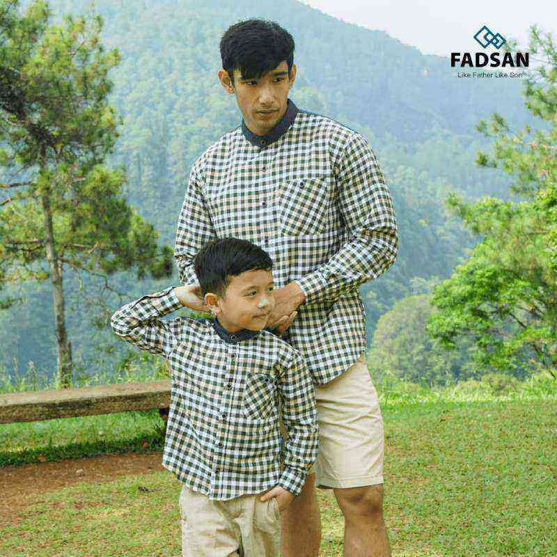 Jual Baju Kemeja Couple Ayah dan Anak Lengan Panjang Atasan Muslim Pria Dewasa Terbaru Retro ...