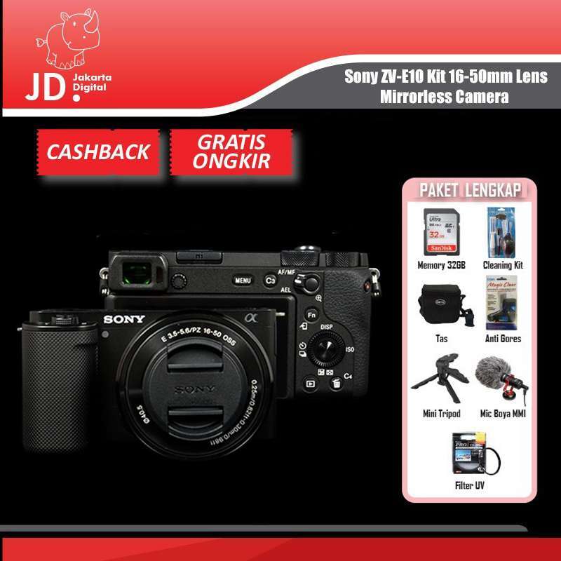 Promo Sony Zv-e10 Kit 16-50mm Lens Mirrorless Camera - Sony Zv E10 ...