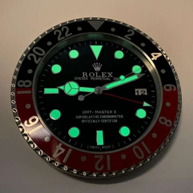 Jual Jam Dinding Rolex Submariner Blue Movement Swipe 38cm Di Seller ...