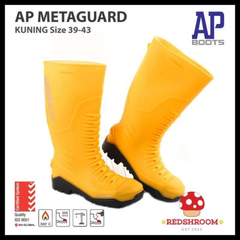 Promo Sale Sepatu Boot Tinggi Ap Boots Metaguard Safety Kuning Proyek ...