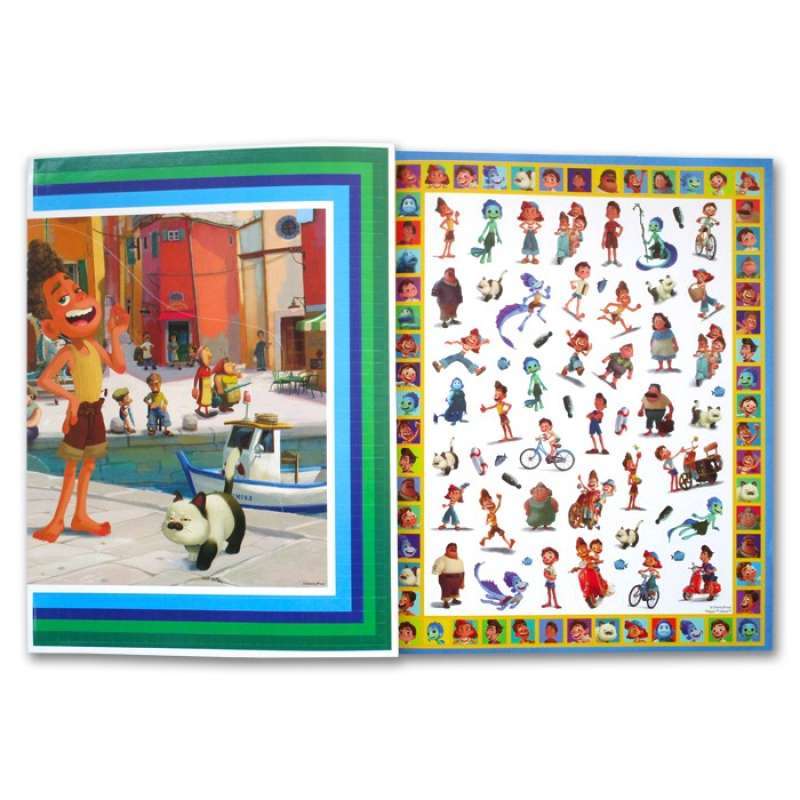 Promo Disney Pixar LUCA 1001 Stickers Book Colouring and giant poster ...