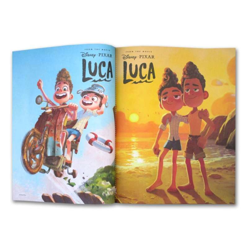 Promo Disney Pixar LUCA 1001 Stickers Book Colouring and giant poster ...