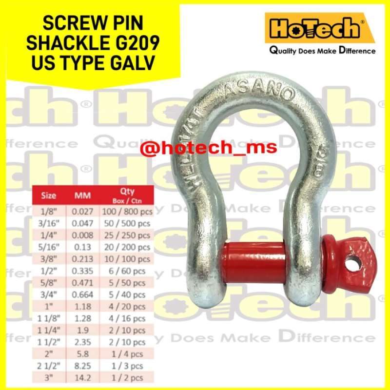 Promo Screw Pin Shackle 1-8.1/2T | ASANO | Shackle Screw Pin | ORI ...