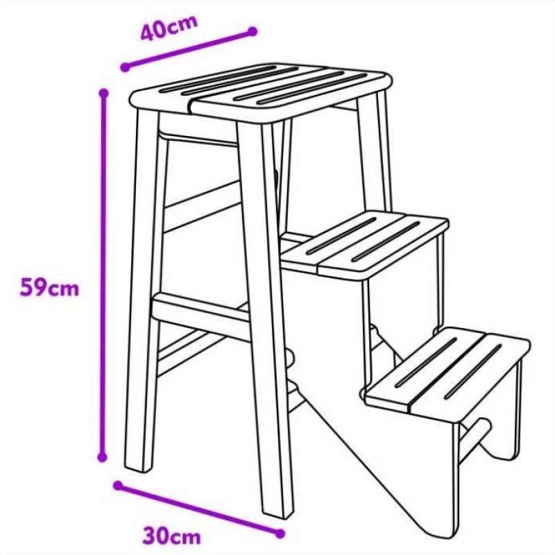 Promo Tangga Lipat Mini 3 Tingkat 60 Cm Diskon 23% Di Seller Indah ...