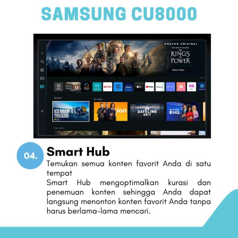 Promo Samsung Ua55cu8000 Smart Tv Led 55 Inch Crystal Uhd 4k 55cu8000 Diskon 6% Di Seller ...