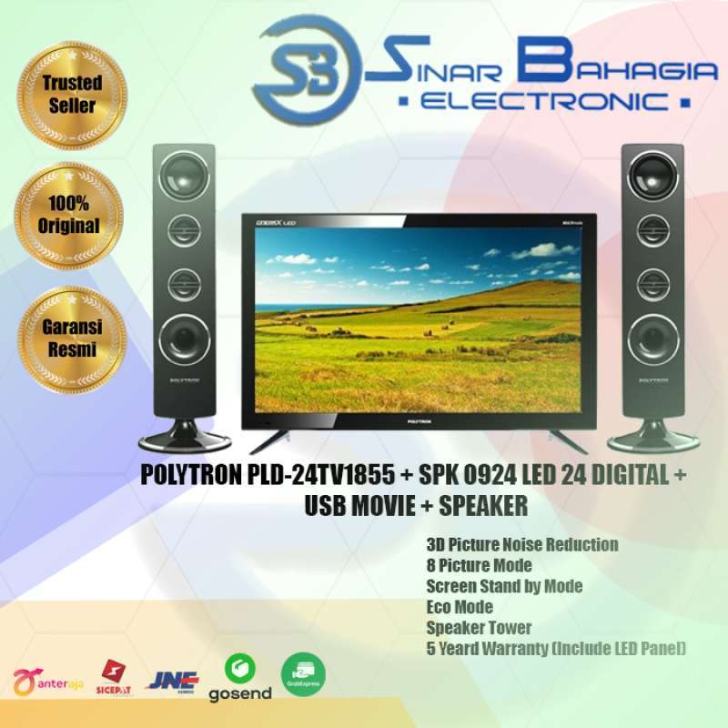 Jual POLYTRON PLD-24TV1855 + SPK 0924 LED 24 DIGITAL + USB MOVIE ...