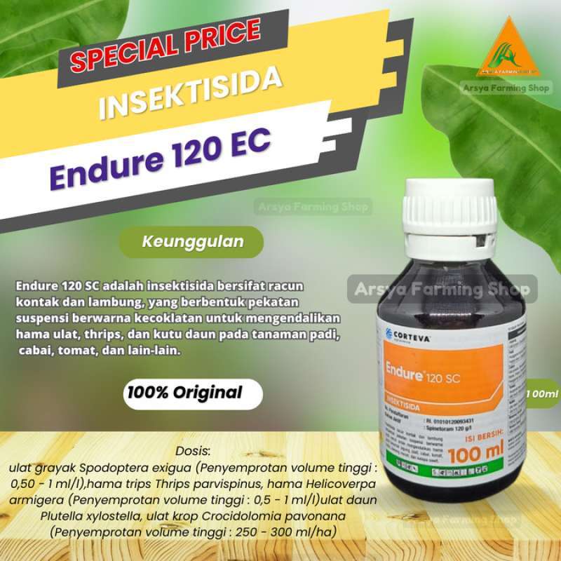 Promo Insektisida Endure 120 Sc 100 Ml Racun Kontak Dan Lambung Diskon ...