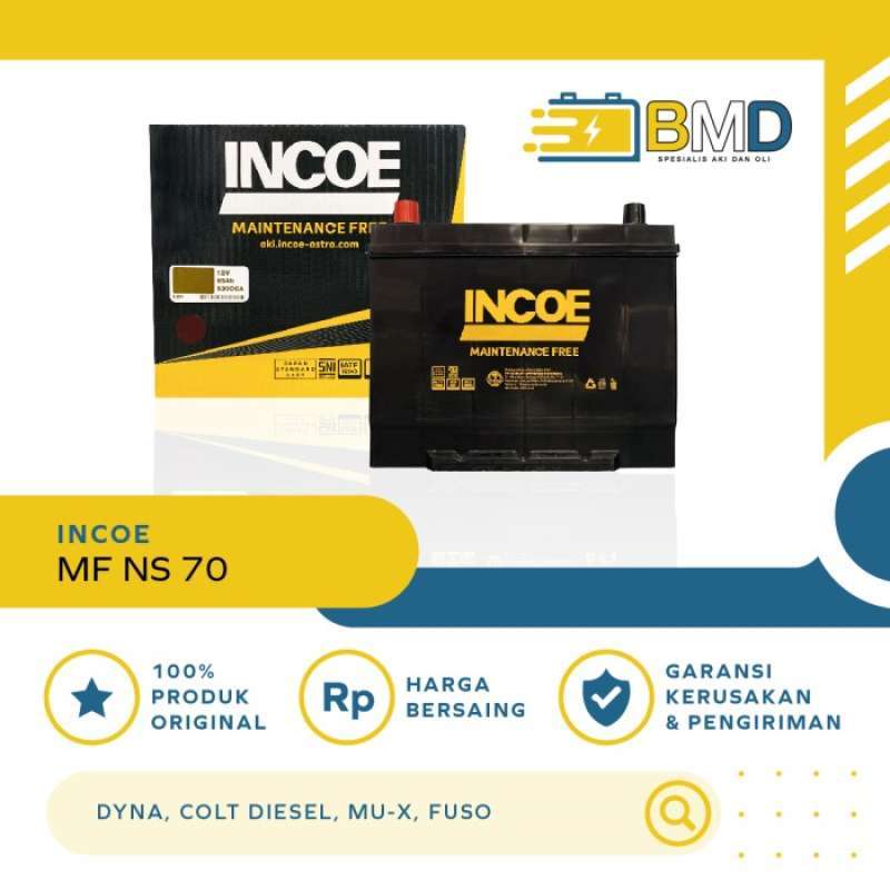 Promo Aki Mobil Incoe MF NS70 untuk Kijang, Dyna, Colt Diesel, Fuso, MU-X Diskon 20% di Seller ...