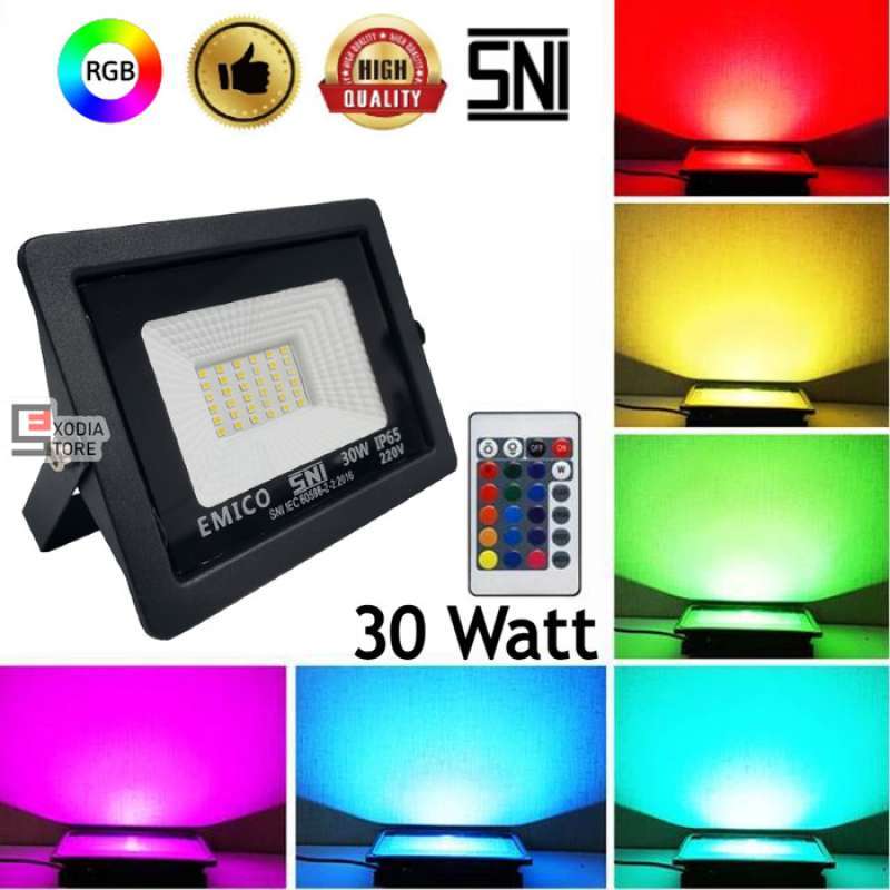 Jual Lampu Sorot Smd Led 30 Watt Ip65 Lampu Tembak Floodlight - Rgb Remote di Seller AXELLE ...
