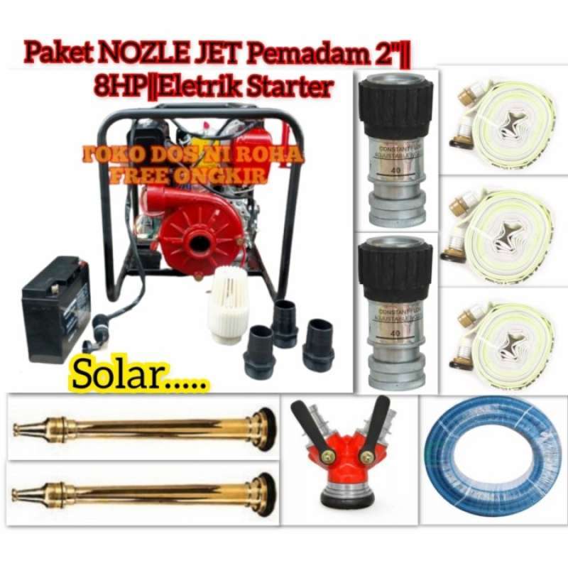 Promo Paket Pompa Pemadam 2inchi Solar || Nozle Jet|| 90m Selang ...