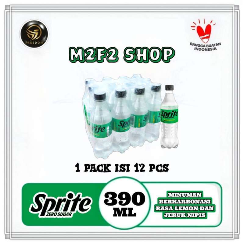 Jual Sprite Zero Sugar Minuman Bersoda Botol Pet - 390 ml (Kemasan 1 ...