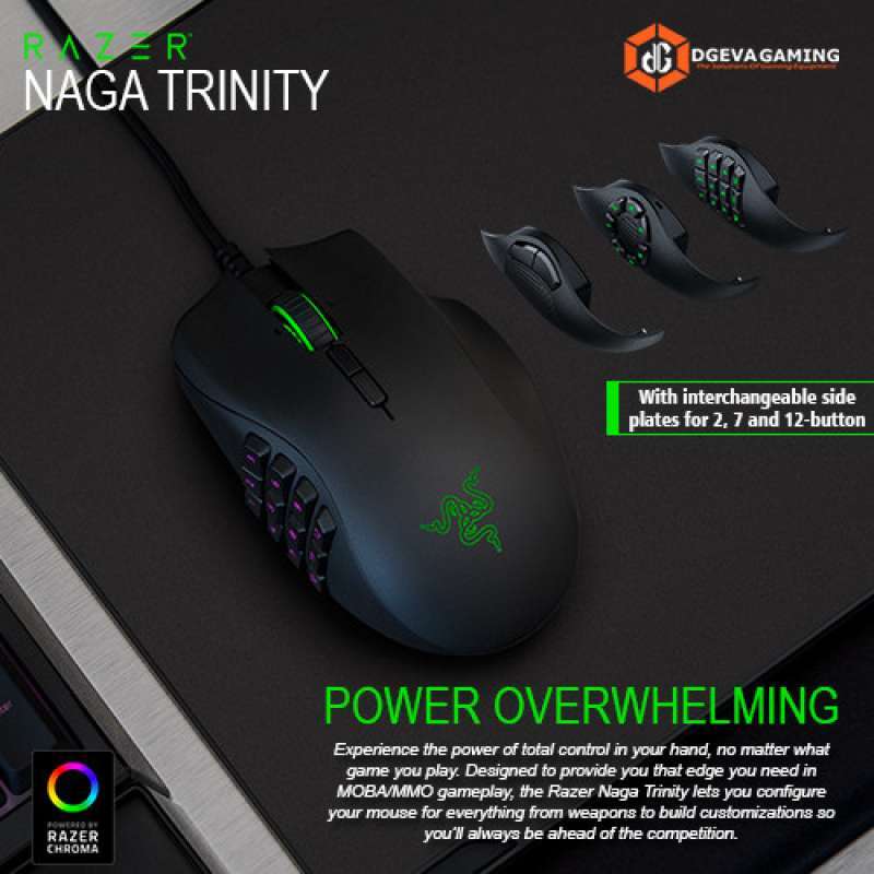 Promo Razer Naga Trinity Mmo / Moba Gaming Mouse Diskon 23% Di Seller ...