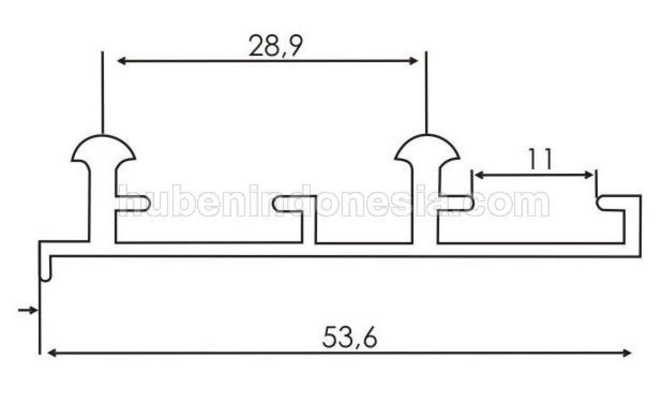 Promo Huben Yiming - Rel (2 Meter) Lemari Sliding Gantung Baju Pakaian ...