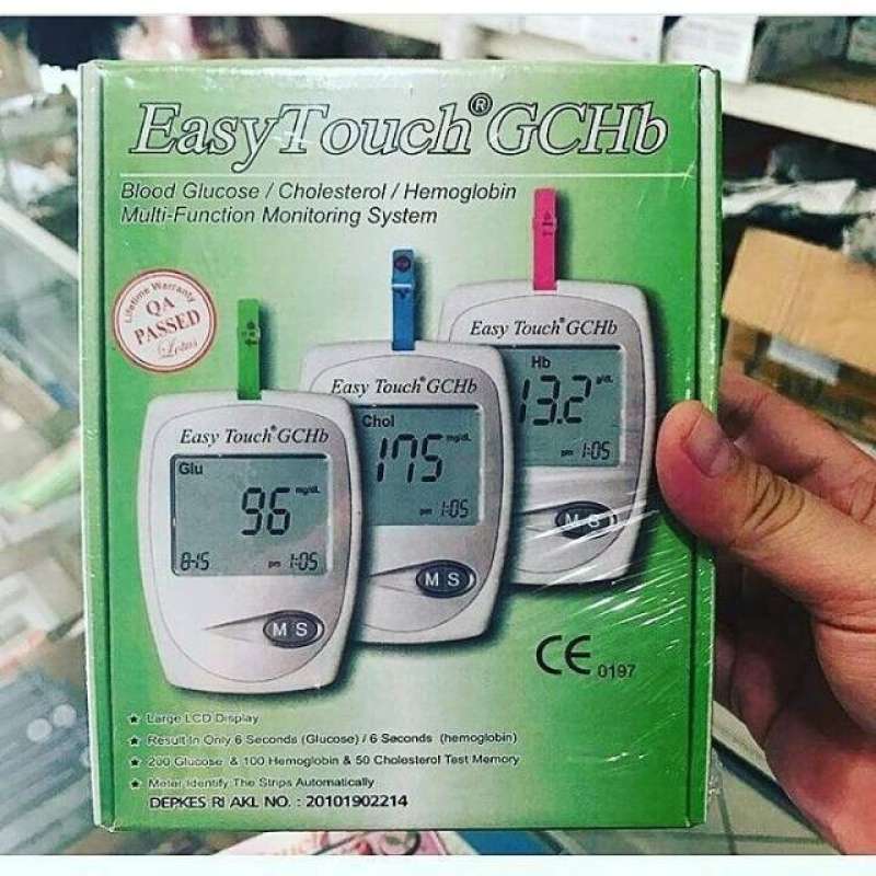 Jual Easytouch Gchb - Alat Cek Gula Darah Kolesterol Dan Hb 1 Alat 3 di ...
