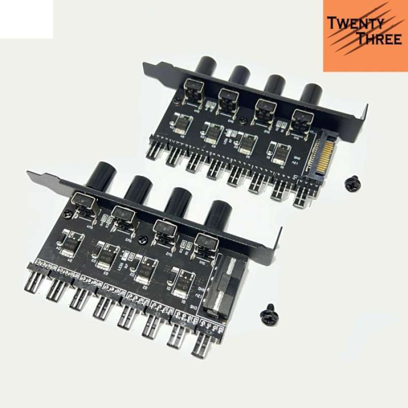 Promo Splitter Fan Hub Speed Controller 8 Port 3Pin 4Pin Pwm Kipas ...