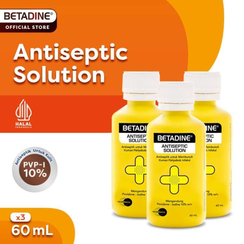 Jual Betadine Solution Obat Luka Antiseptik 60ml Triple Pack Di Seller ...