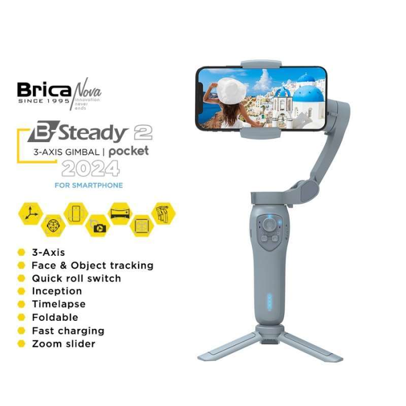 Jual Brica B-Steady 2 Pocket 2024 - 3 Axis Gimbal Stabilizer BSteady 2P ...