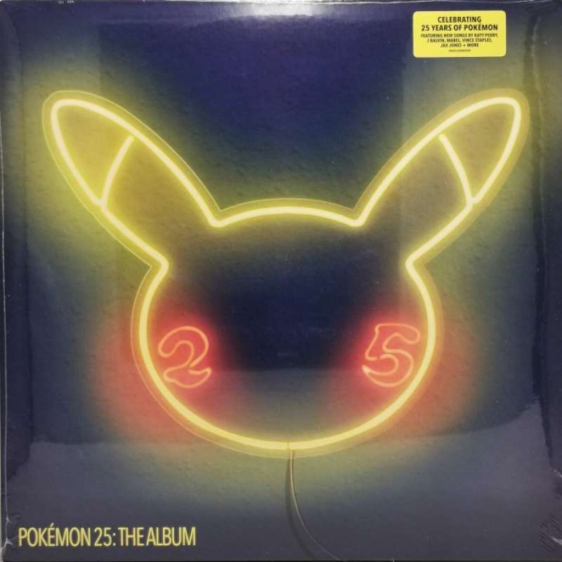 Promo Pokemon 25 - The Album (2022) Limited Yellow Vinyl Piringan Hitam ...
