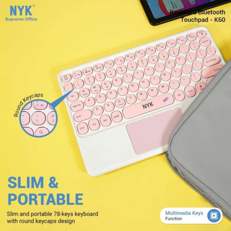 Jual Keyboard Bluetooth Mini Nyk Ungu Touchpad K60 Di Seller Multi ...