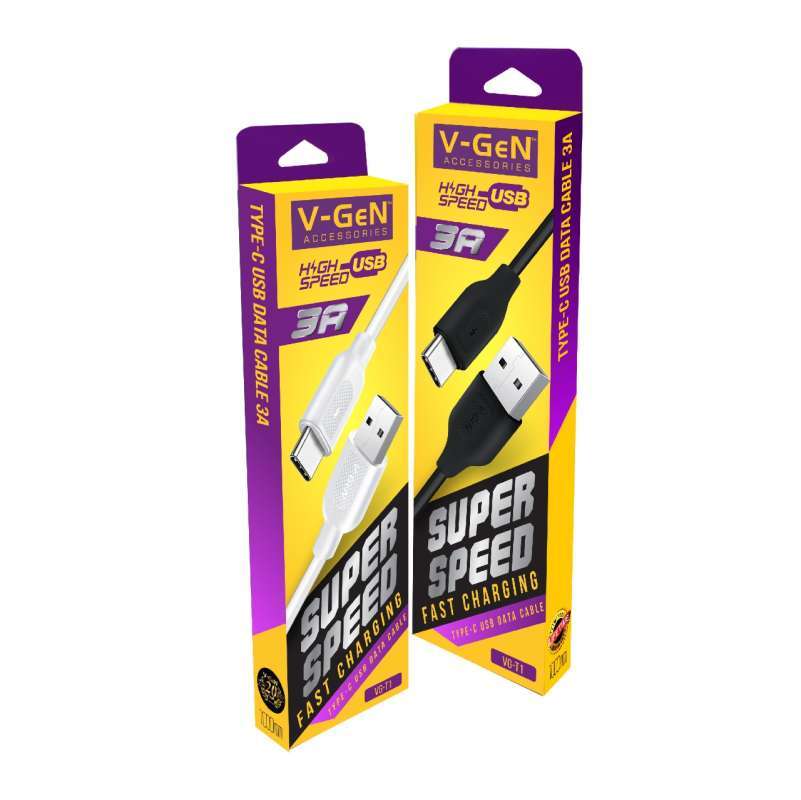 Jual Kabel V-gen Type-c Vg-t1 3a Fast Charging 1 Meter Lifetime Di ...