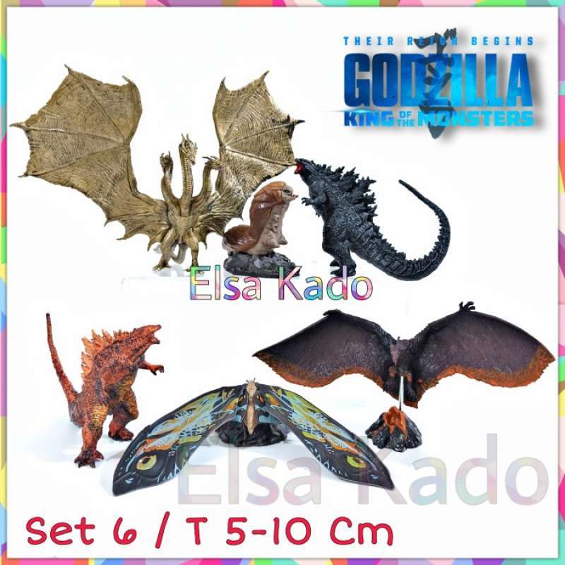 Promo Godzilla 2019 King Of The Monster Ghidorah Mothra Rodan Set 6 ...