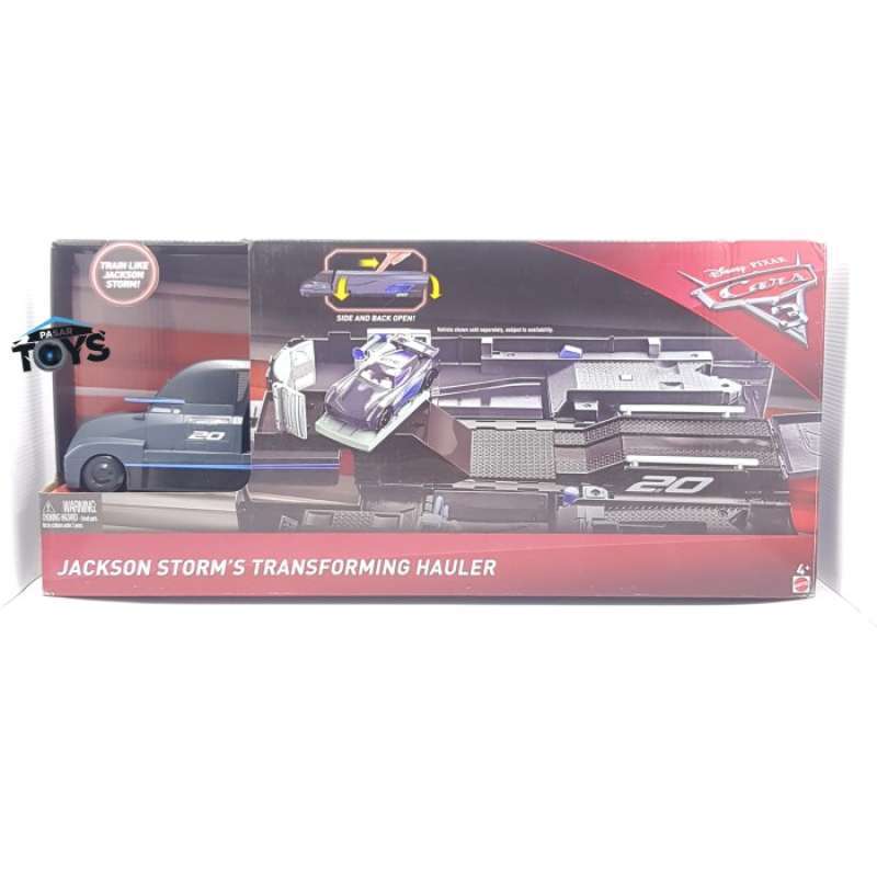 Jual Disney Pixar Cars 3 Jackson Storm Transforming Hauler Playset di ...