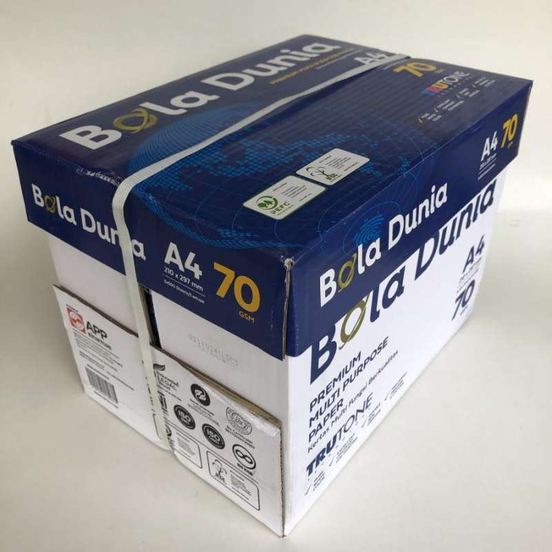 Jual Kertas Hvs A4 70gr Bola Dunia (1 Box) Di Seller Toko Lushan Fbb ...