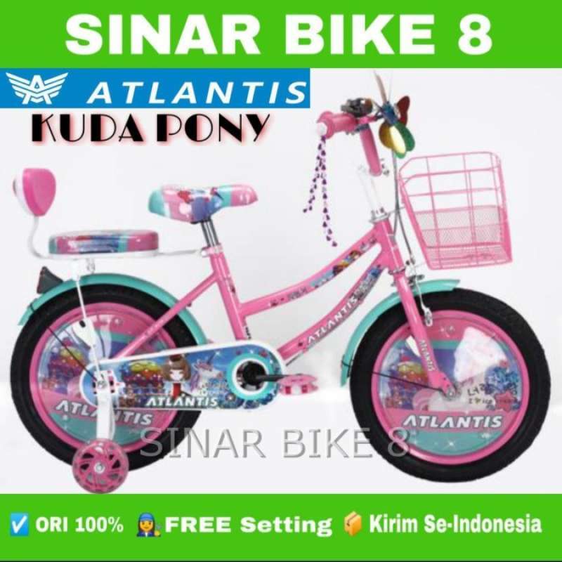 Promo Sepeda Anak Mini 16 Inch Atlantis Edisi Kuda Pony Keranjang Besi ...