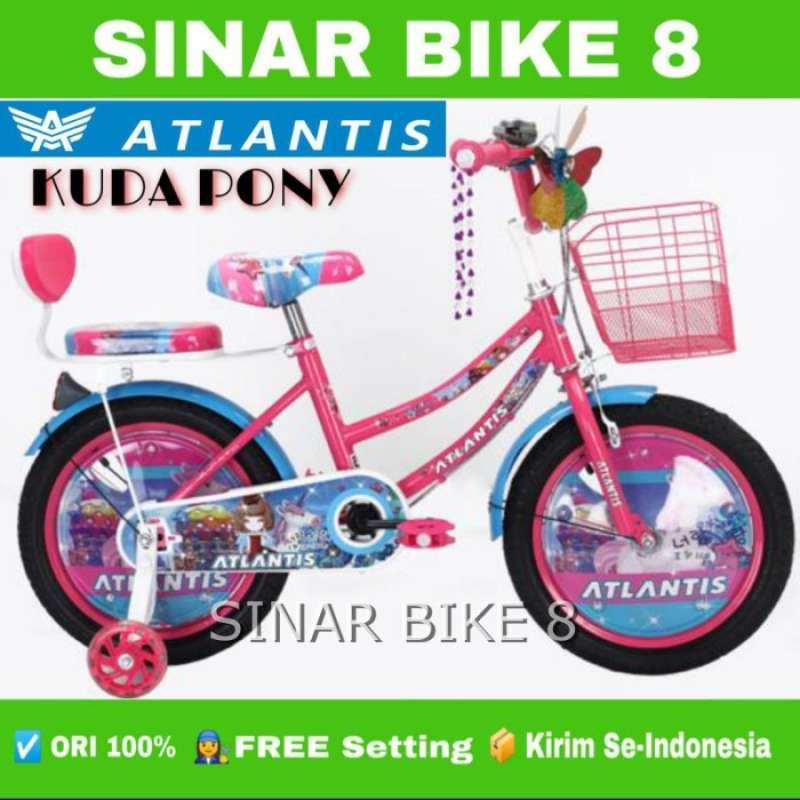 Promo Sepeda Anak Mini 16 Inch Atlantis Edisi Kuda Pony Keranjang Besi ...