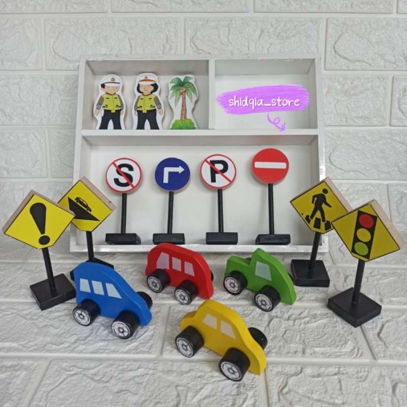 Promo Mainan Edukasi Rambu-rambu Lalu Lintas Polisi Polwan Mobil ...