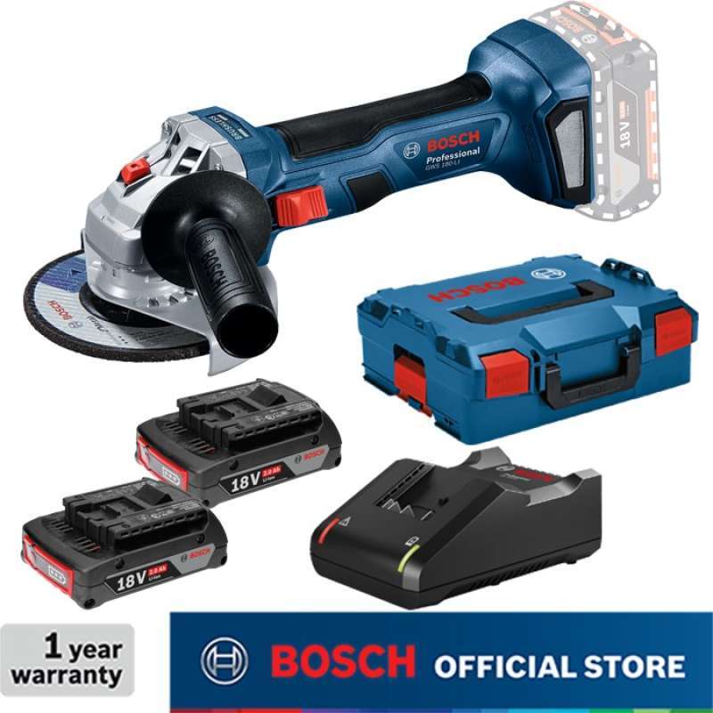 Jual Bosch Gerinda Tangan Baterai 18 Volt GWS 180-LI (Unit Only) - FULL ...
