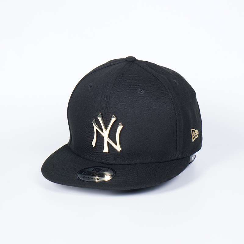 Topi Ny Logo MLB NY Yankees Circle Stamp Ball Cap Black/Gold