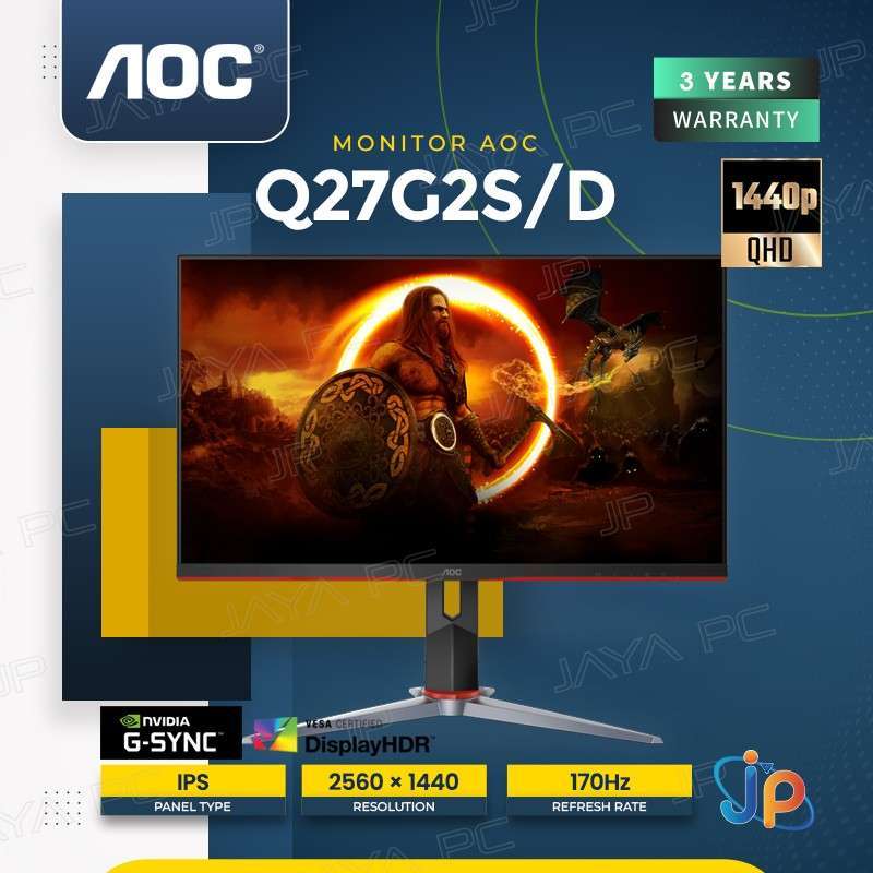 Promo Monitor AOC LED IPS Q27G2S/D - QHD 27 Inch Diskon 7% di Seller Jaya PC - Mangga Dua ...