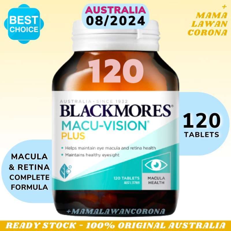 Promo Blackmores Macu Vision Plus 120 Tablets 150 Tablet Lutein Defence ...